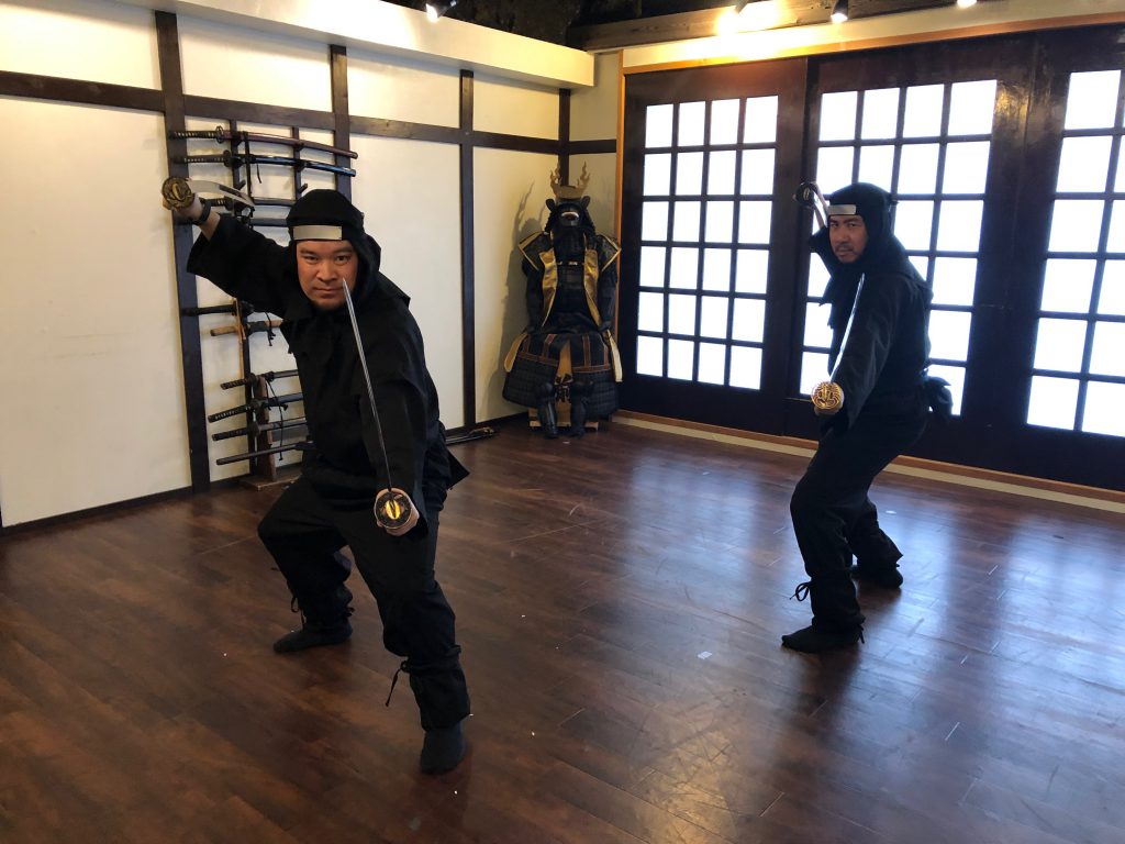 Ninja experience guests from USA today. - Ninja experience '忍者堂 Ninja-Do'