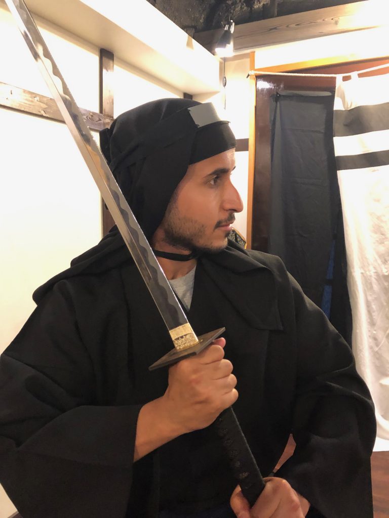 Ninja experience guests from Hong Kong, China, Saudi Arabia, Japan